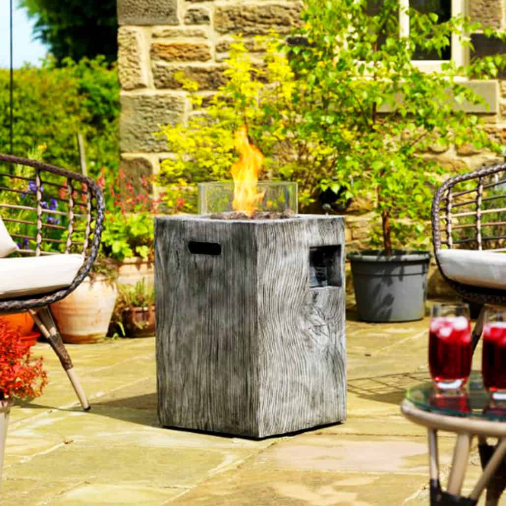 Verano Column Outdoor Gas Fire Pit - Artisan Fireplace Design